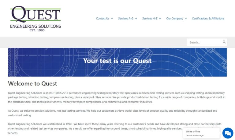 Quest Engineering Solutions | Environmental Test Chamber
